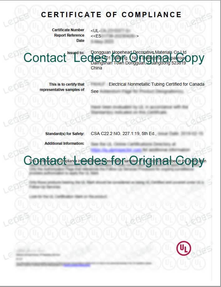 Certifications - Ledes - The Leading Electrical Conduit Pipe & Fitting ...