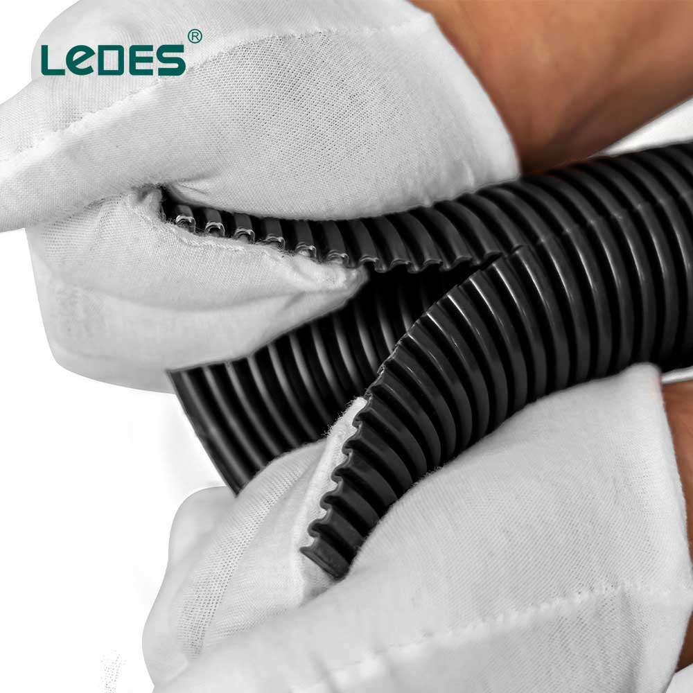 Ledes Solar Split Flexible Conduit Electrical PVC Corrugated Conduit Pipe Plastic ENT Tubing for ...
